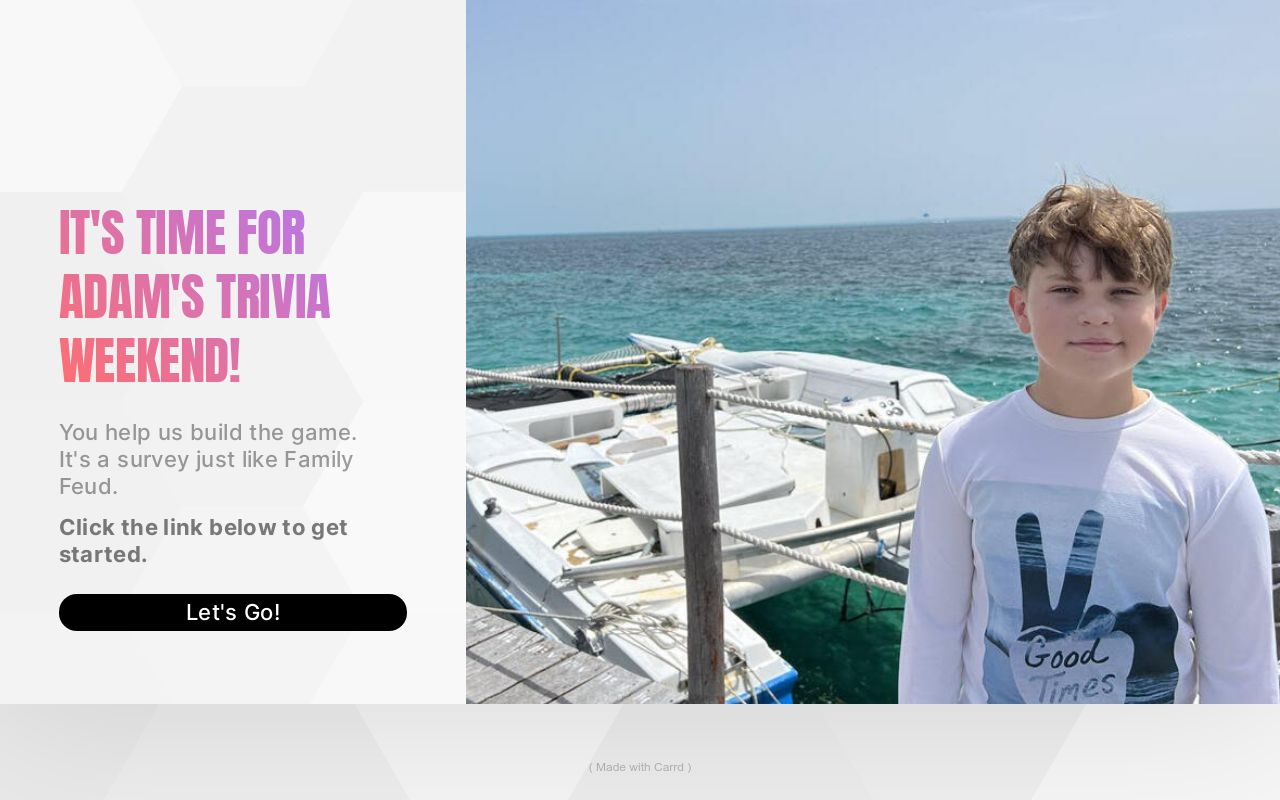 Adam's Trivia Weekend